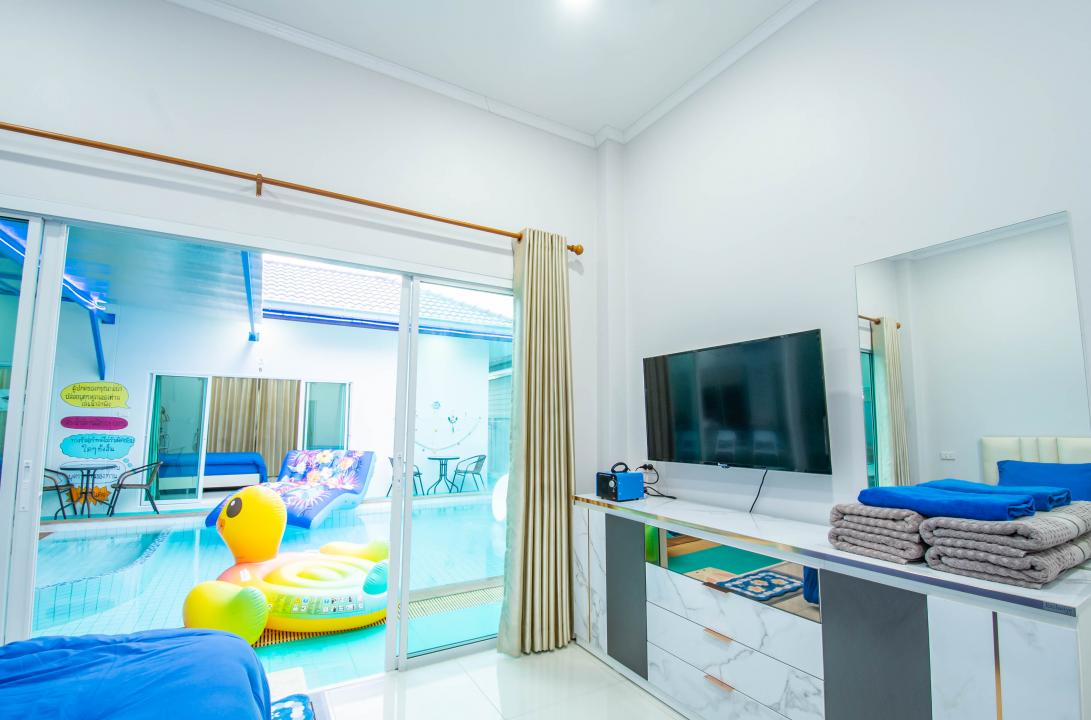DV-1329 ที่พัก พูลวิลล่า พัทยา บ้านพัก พร้อมสระว่ายน้ำ ส่วนตัว